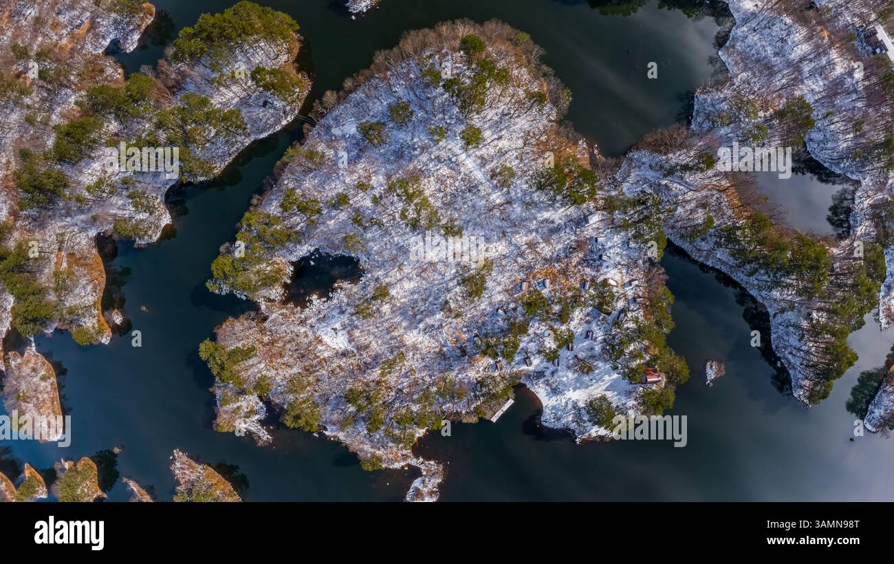 Aerial view of Lake Hibara, Japan Stock Photo - Alamy