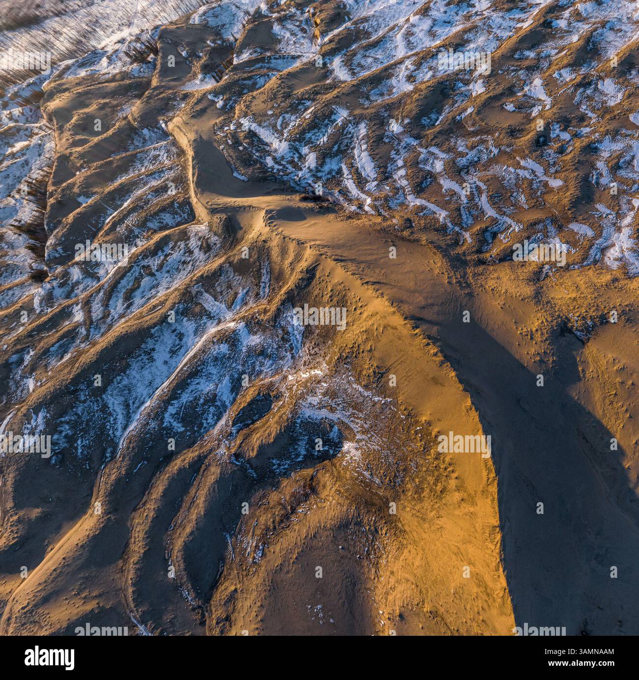 Aerial view of Chara Sands, Russia Stock Photo - Alamy