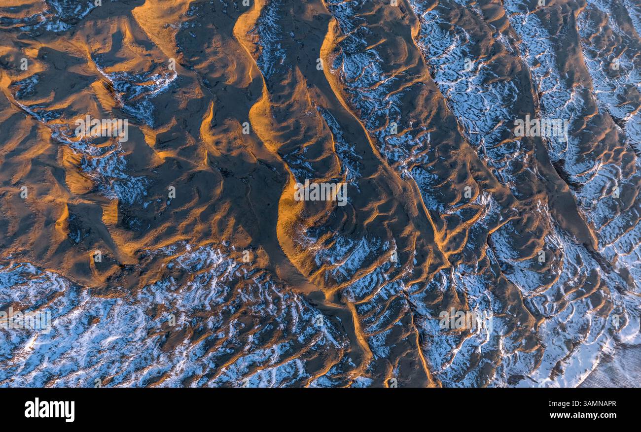 Aerial view of Chara Sands, Russia Stock Photo - Alamy