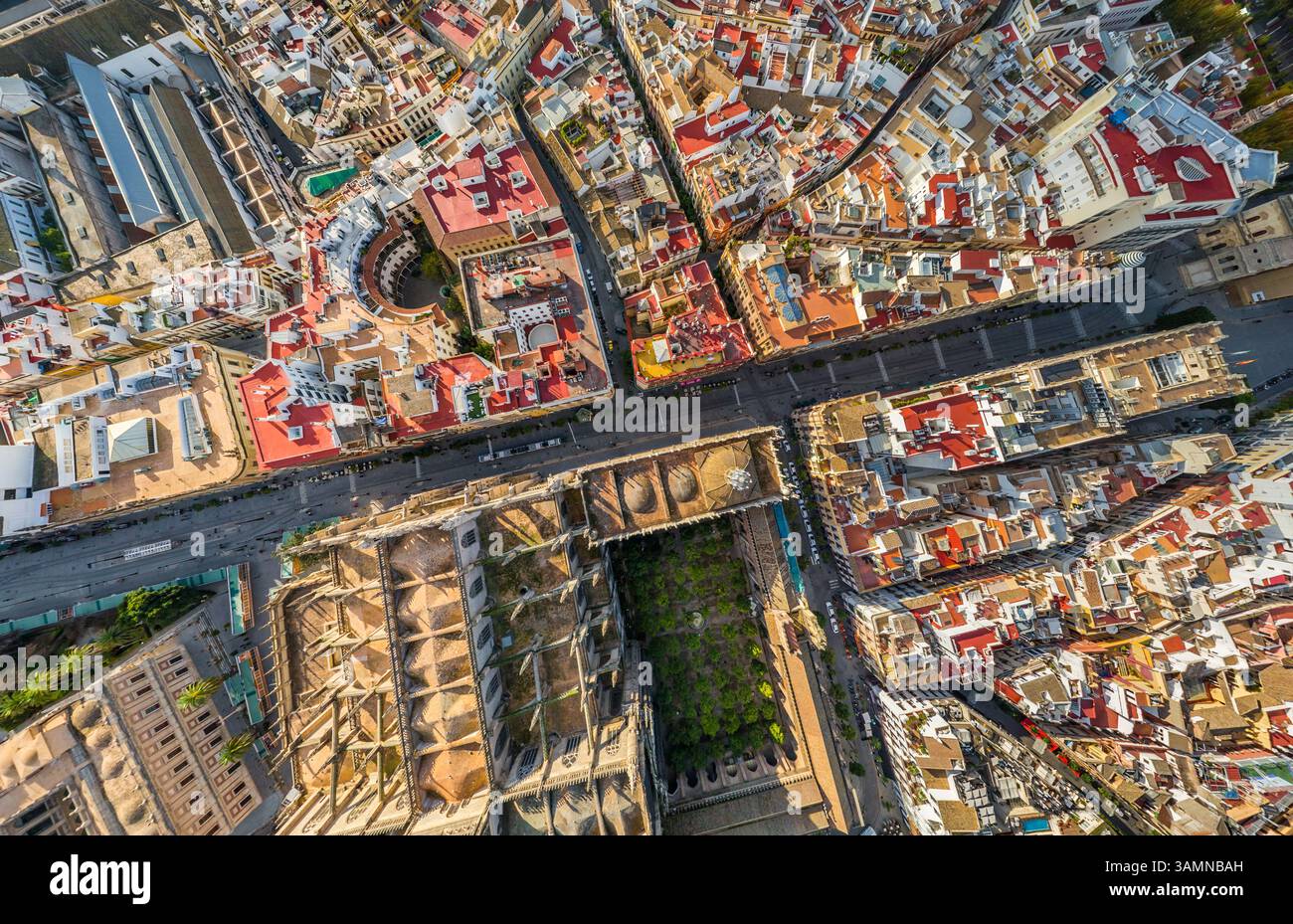Aerial view of Seville downtown, Spain Stock Photo - Alamy