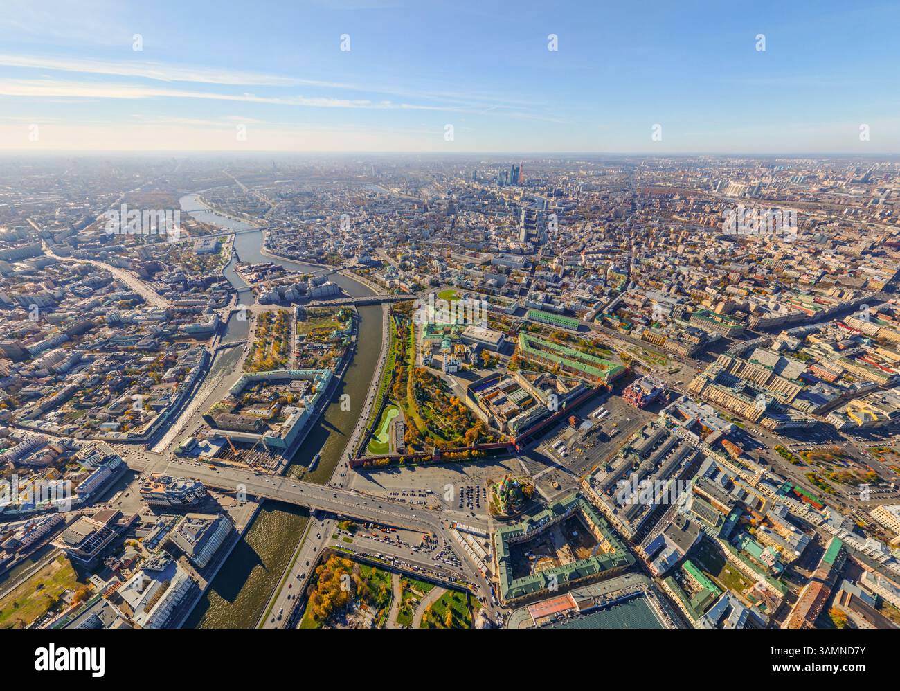 Aerial view of Moscow cityscape, Russia Stock Photo - Alamy