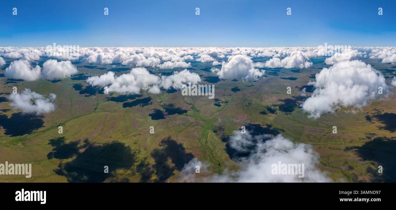 Aerial view of Pre-Ural Steppe, Orenburg Nature Reserve, Russia Stock ...