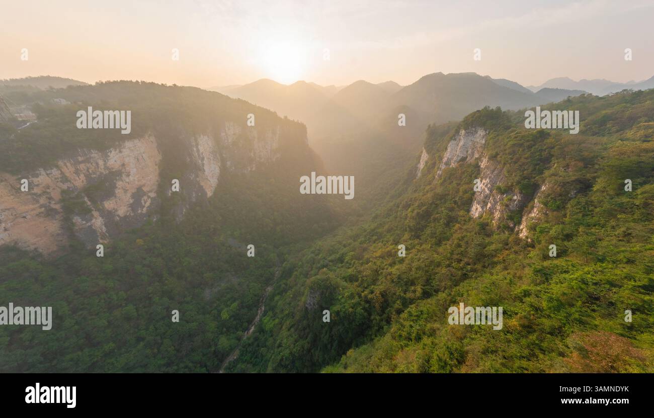 Aerial view of Zhangjiajie Glass Bridge, China Stock Photo - Alamy