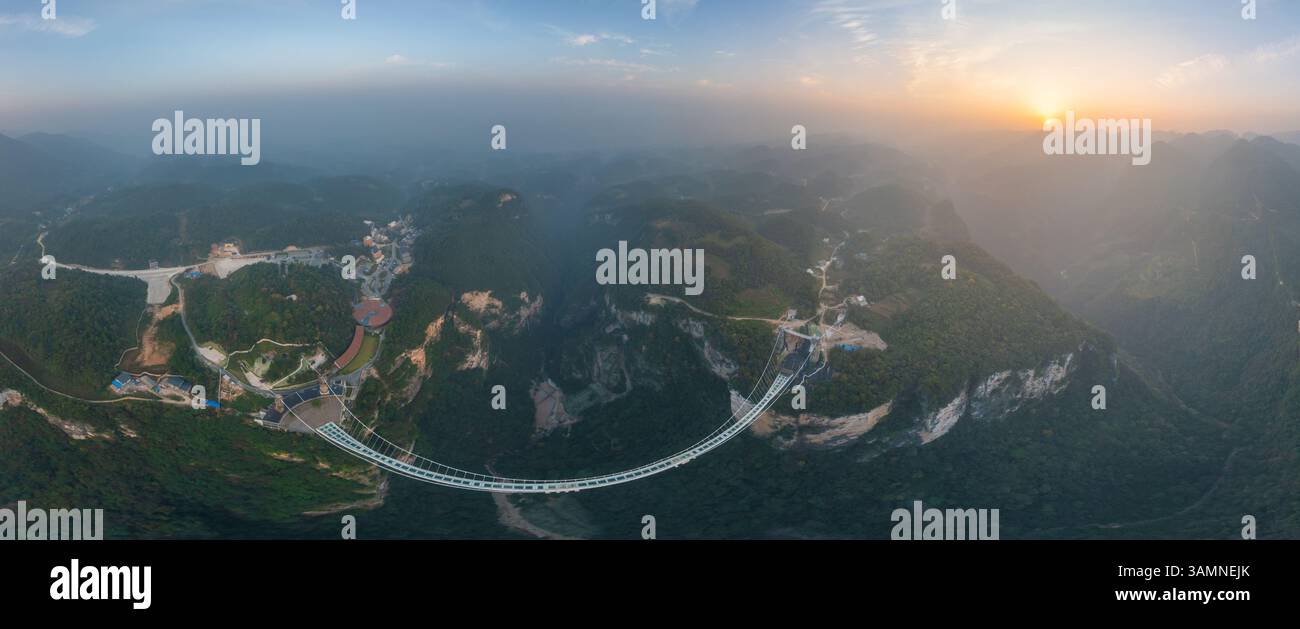 Aerial view of Zhangjiajie Glass Bridge, China Stock Photo - Alamy
