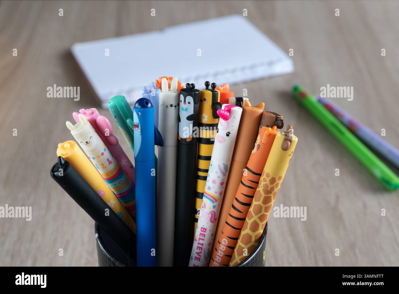 Famous erasable gel colored pens from Legami Milano Stock Photo - Alamy