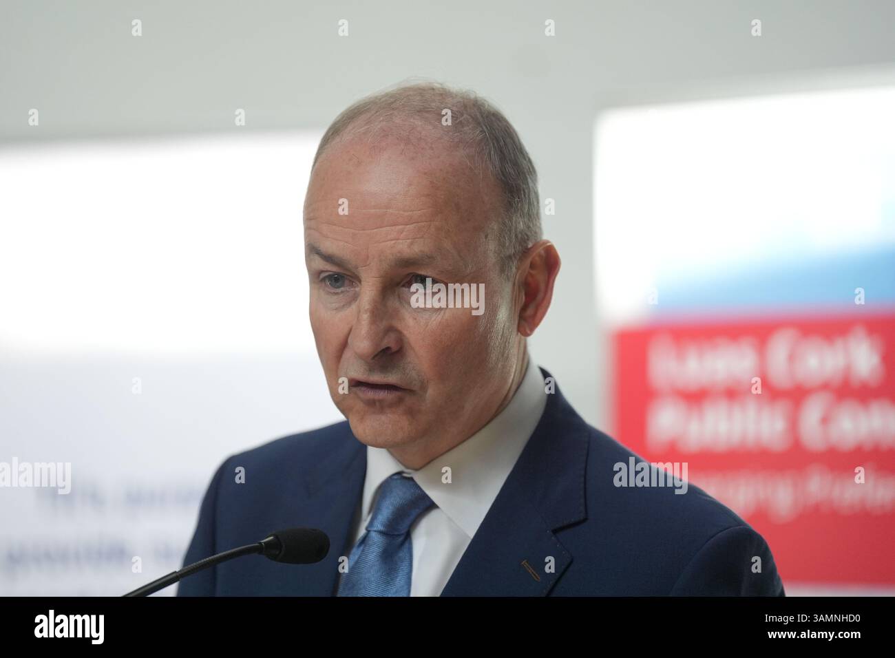 Taoiseach Micheal Martin attending the launch of the Luas Cork Emerging ...