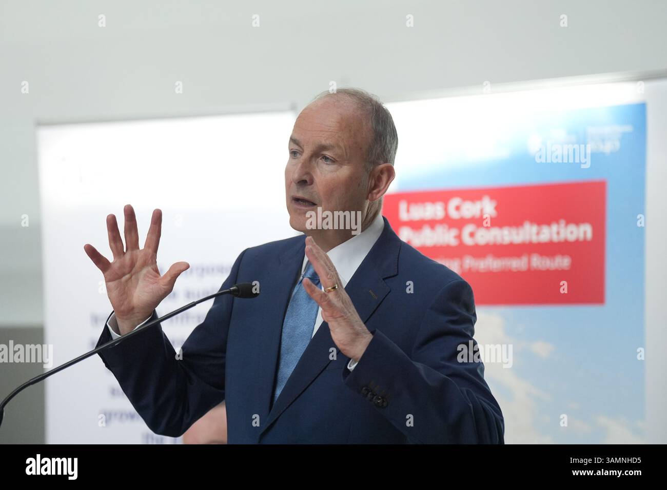 Taoiseach Micheal Martin attending the launch of the Luas Cork Emerging Preferred Route Public ...