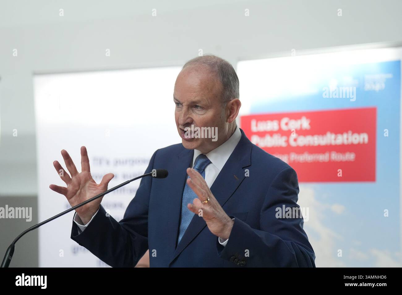 Taoiseach Micheal Martin attending the launch of the Luas Cork Emerging Preferred Route Public ...