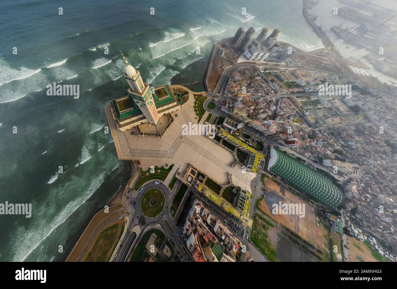Aerial view of Hassan II Mosque, Casablanca, Morocco Stock Photo - Alamy