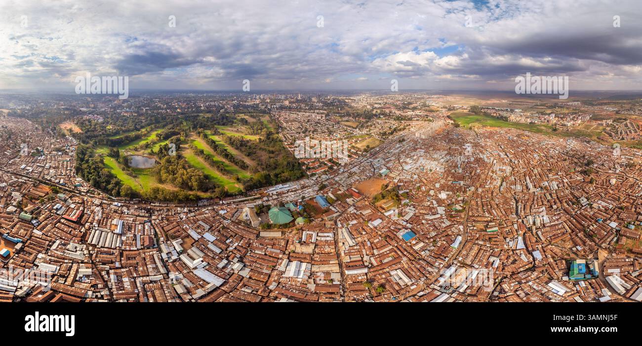 Aerial view of poor neighborhood in Nairobi, Kenya Stock Photo - Alamy