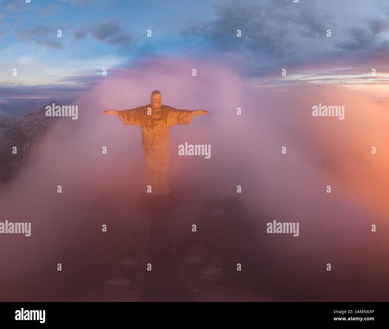 Aerial view of Christ the Redeemer Statue, Rio de Janeiro, Brazil Stock ...