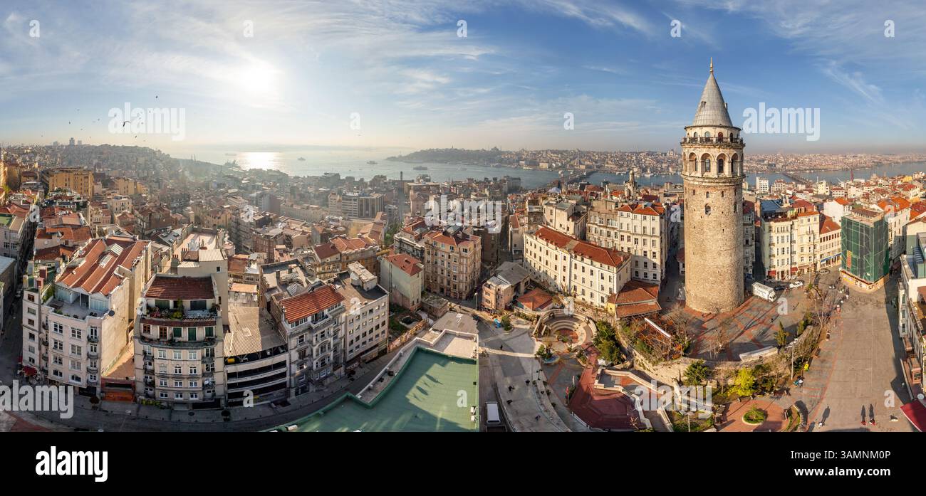 Aerial view of Istanbul tower Galata, Turkey Stock Photo - Alamy