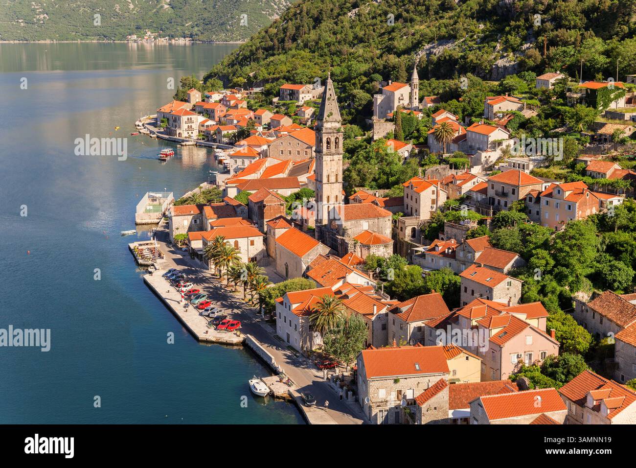 Aerial view of Perast, Kotor Bay, Montenegro Stock Photo - Alamy