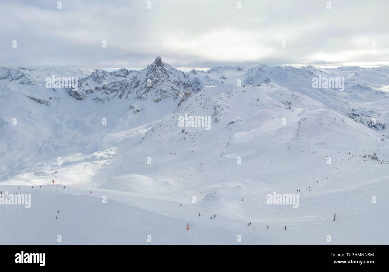 Aerial view of Courchevel, Franch alps Stock Photo - Alamy