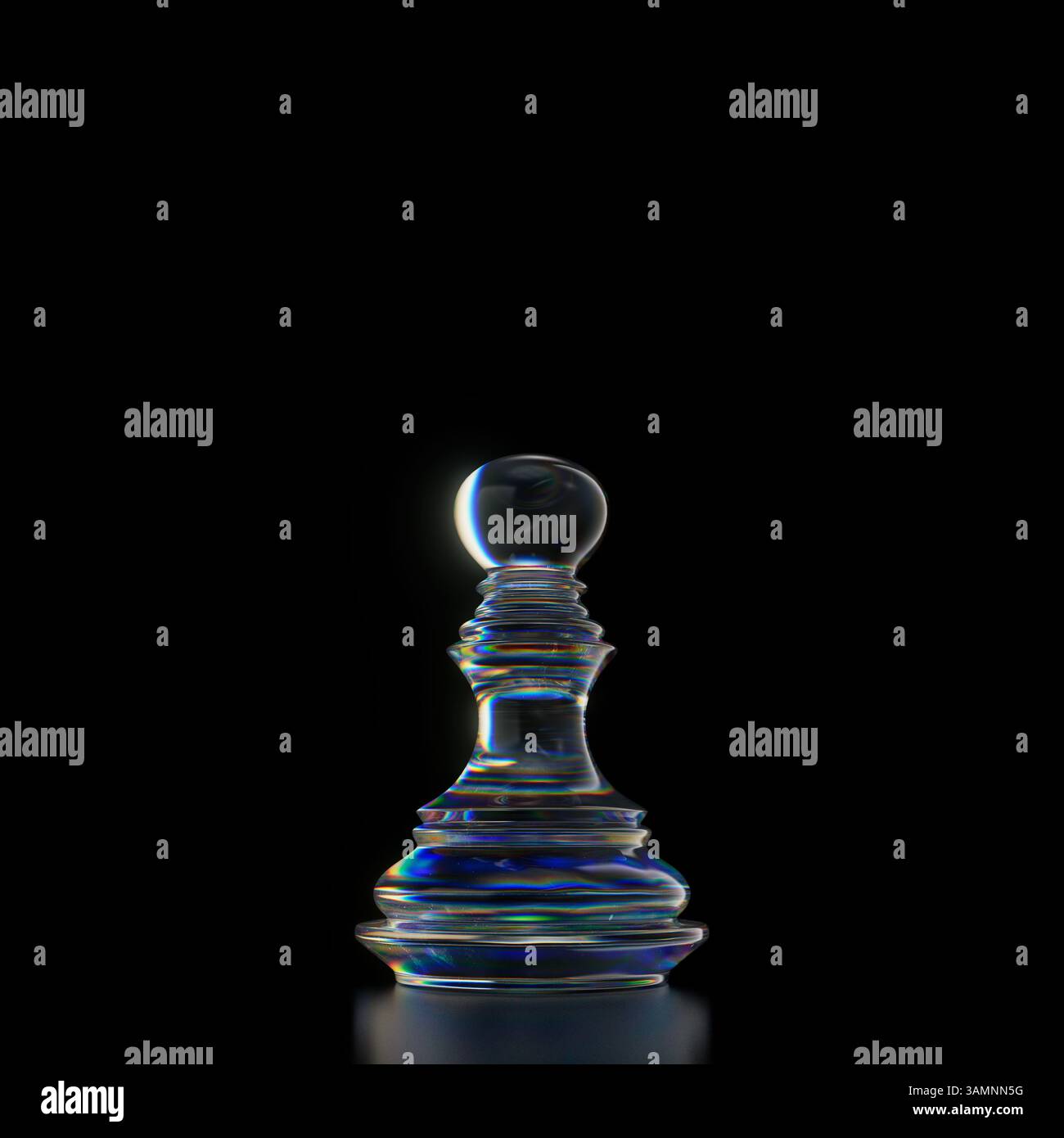 A regular pawn chess piece on an isolated studio background - 3D render ...
