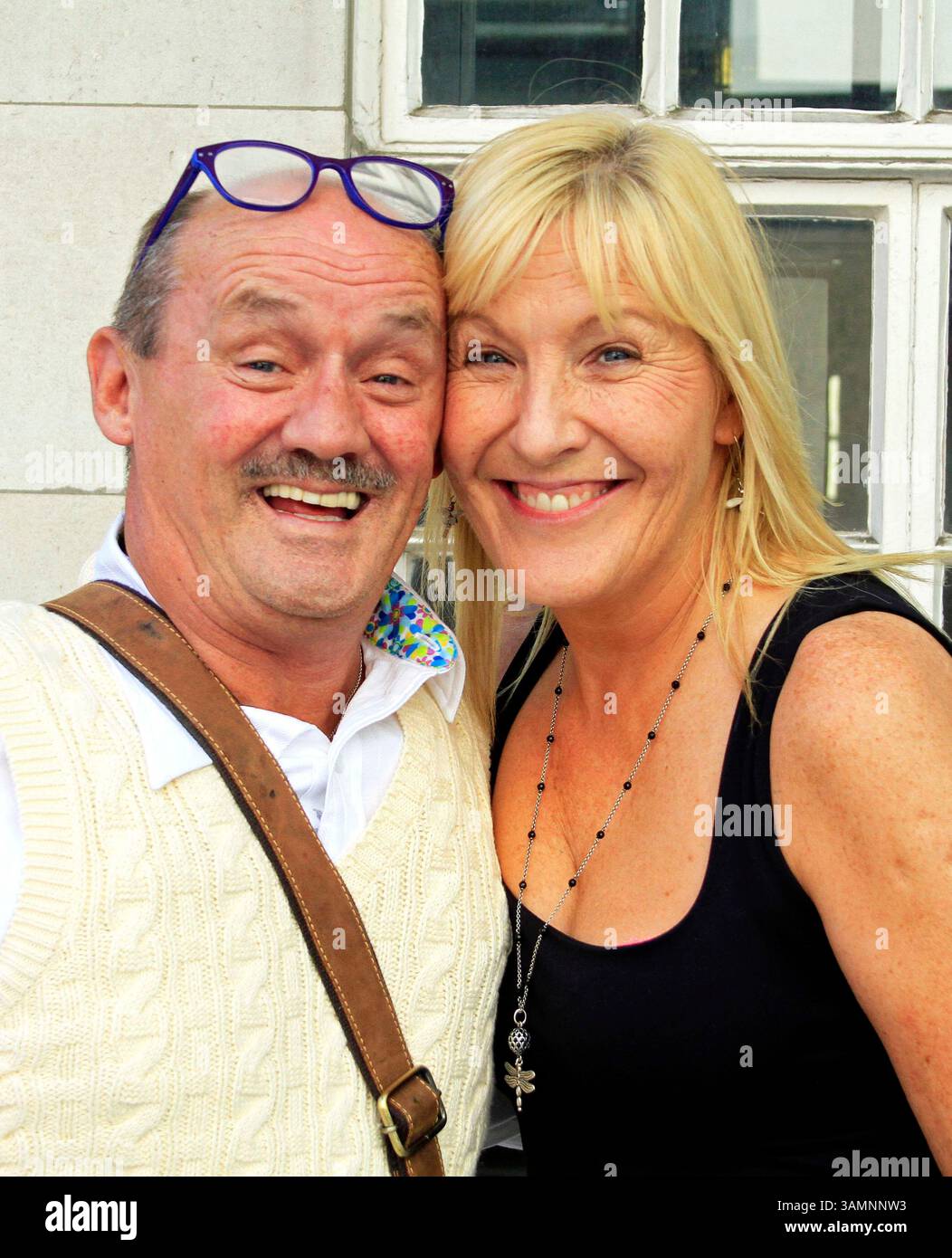 Brendan O'Carroll and Jennifer Gibney at the BBC Radio Studios in ...