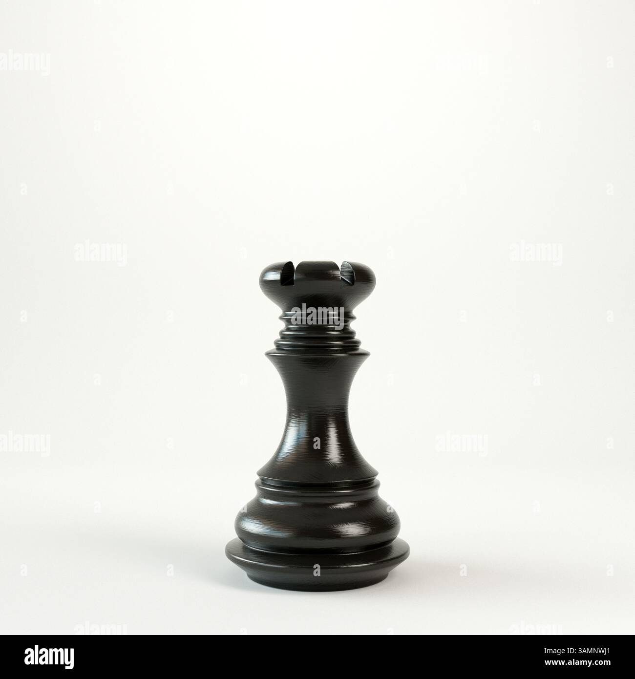 A regular castle chess piece on an isolated studio background - 3D ...