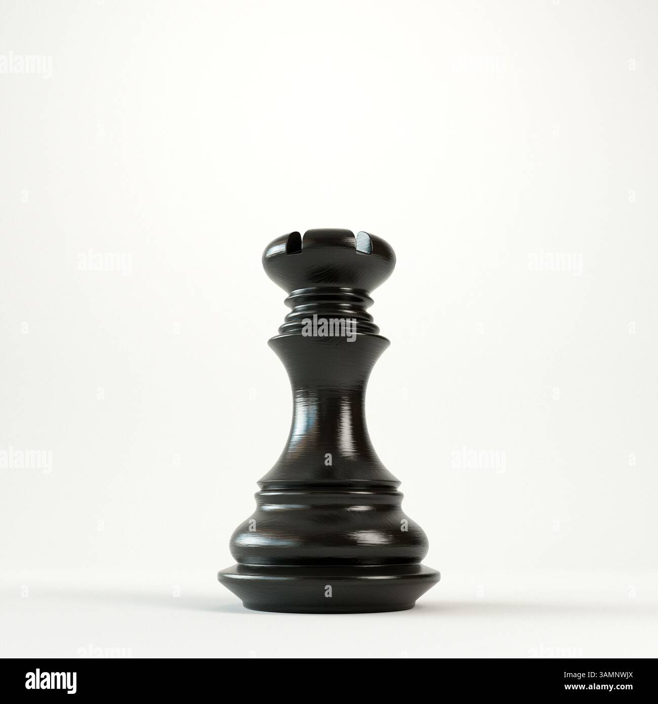 A regular castle chess piece on an isolated studio background - 3D ...