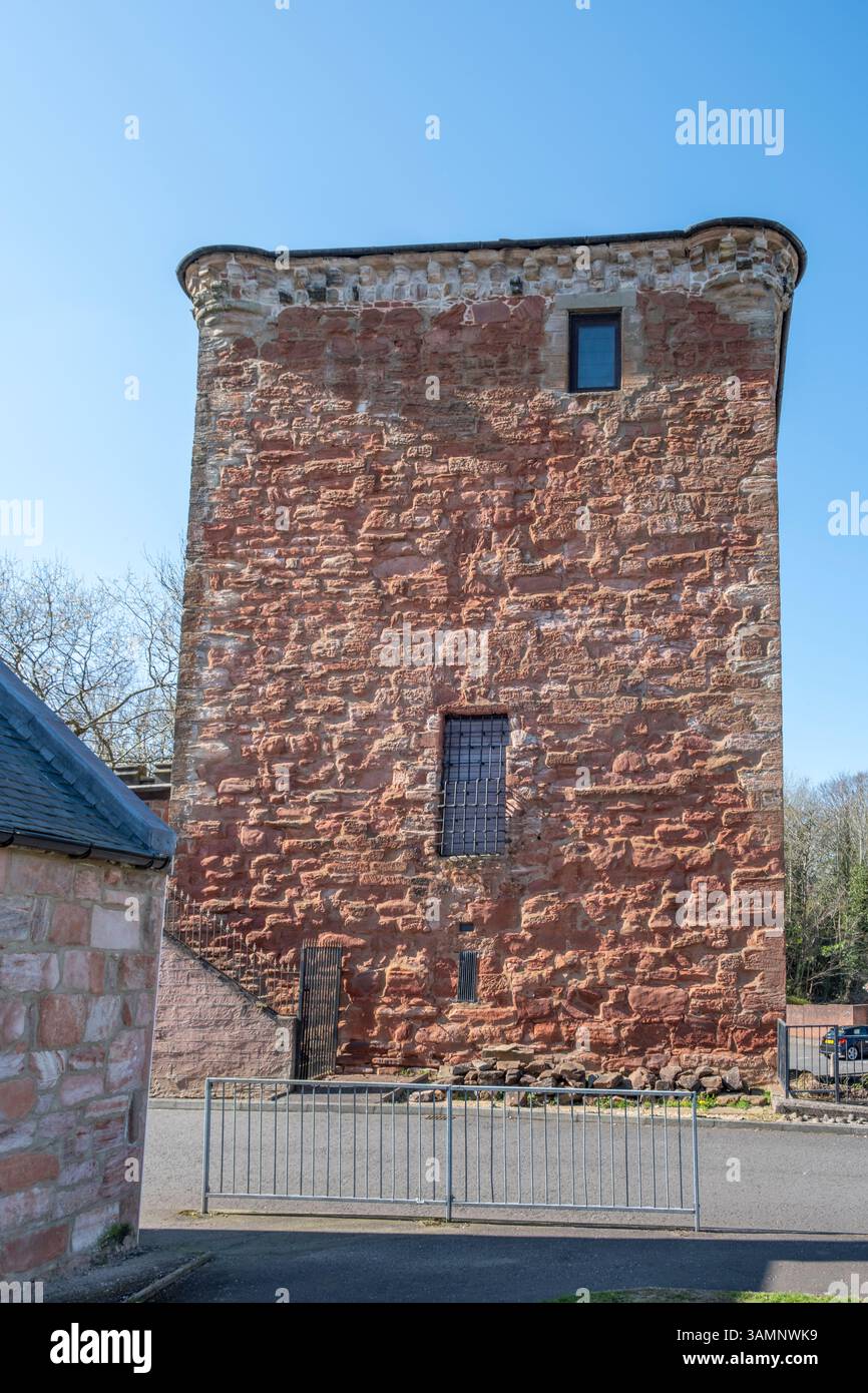 Galston, Scotland, UK - April 04, 2025: The Ancient Barr Tower Castle ...