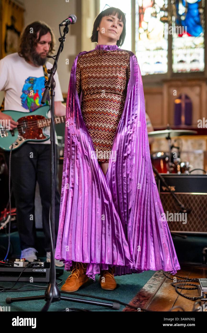 Edinburgh, Scotland. Sat 12 April 2025. Scottish group Sarah / Shaun ...