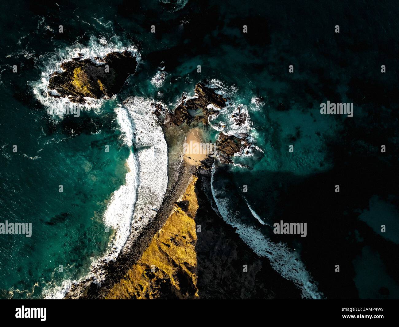 Aerial view of beautiful Lord Howe Island Beach with clear blue ocean ...