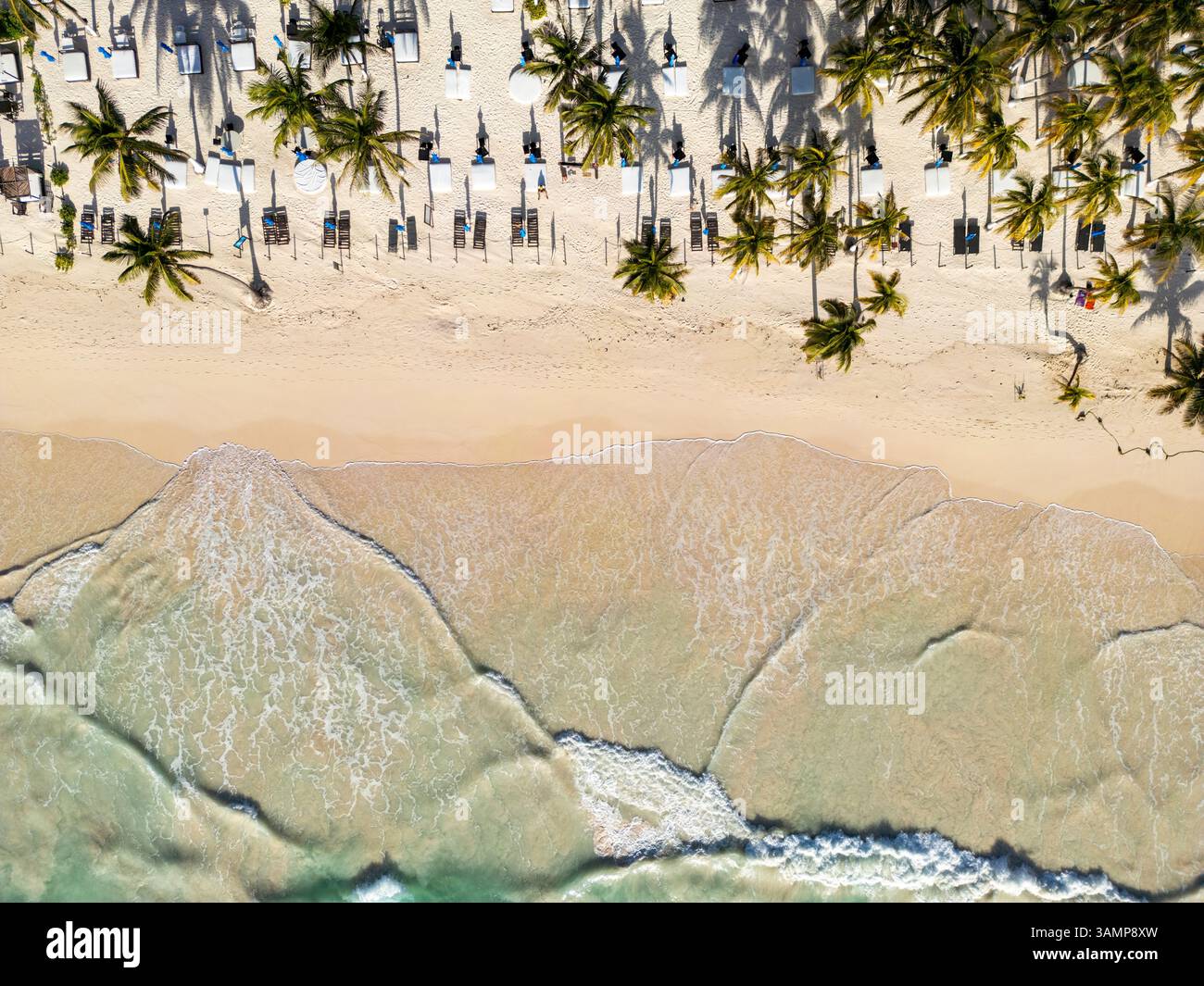 Aerial View of Playa Paraíso, Tulum, Quintana Roo, Mexico Stock Photo ...