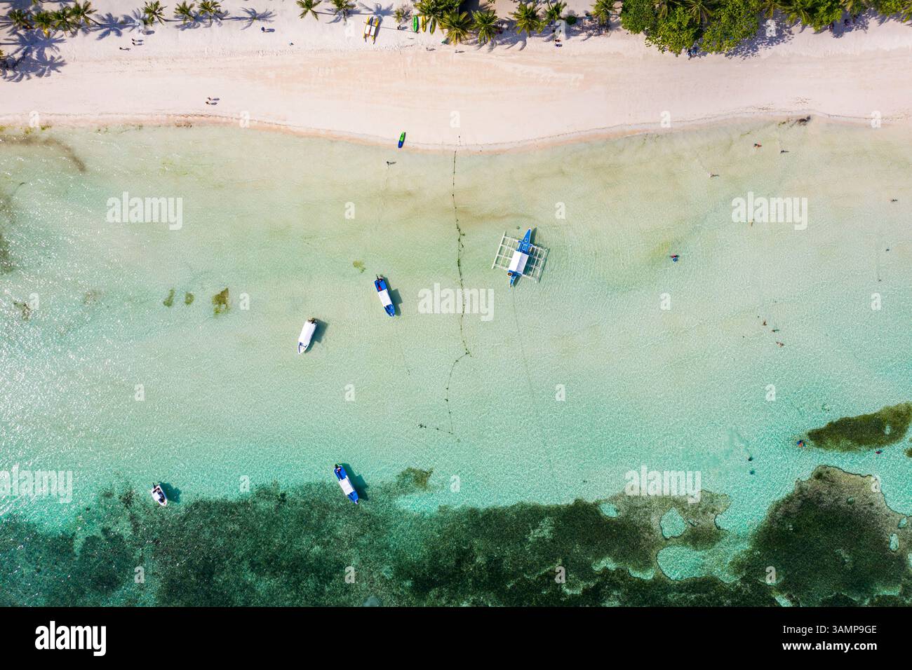 Aerial View of Reef and Beach of Bohol, Panglao, Bohol, Philippines ...