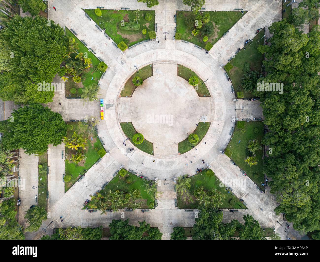 Aerial View of Plaza Grande, City Center of Merida, Yucatan, Mexico ...