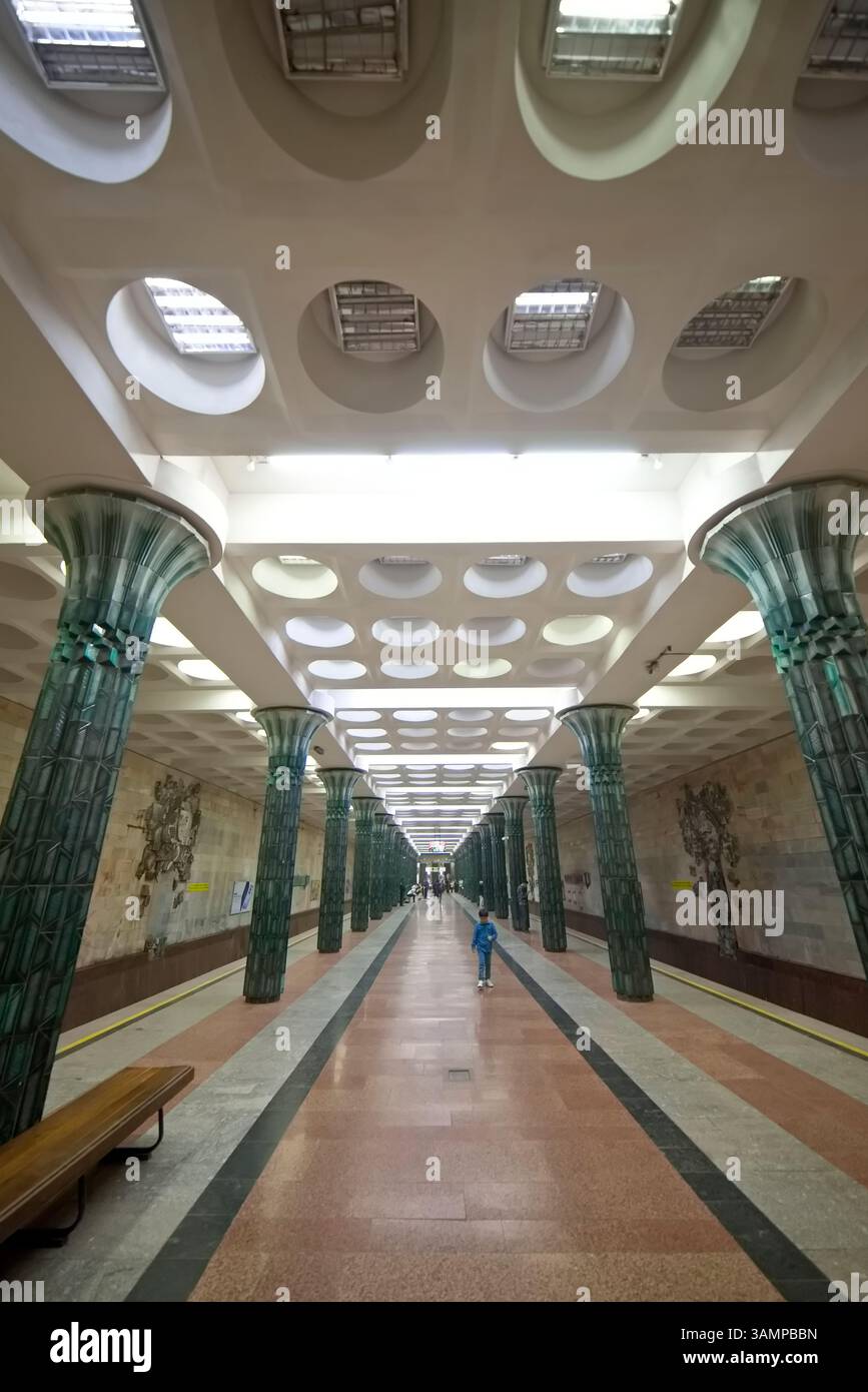 Tashkent, Uzbekistan – March 23, 2025, Inside the Gafur Gulom Metro ...