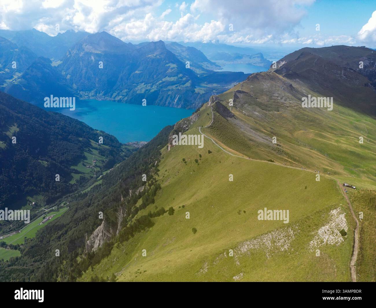 Aerial View of Ridge Hike Stoos, Morschach, Switzerland Stock Photo - Alamy