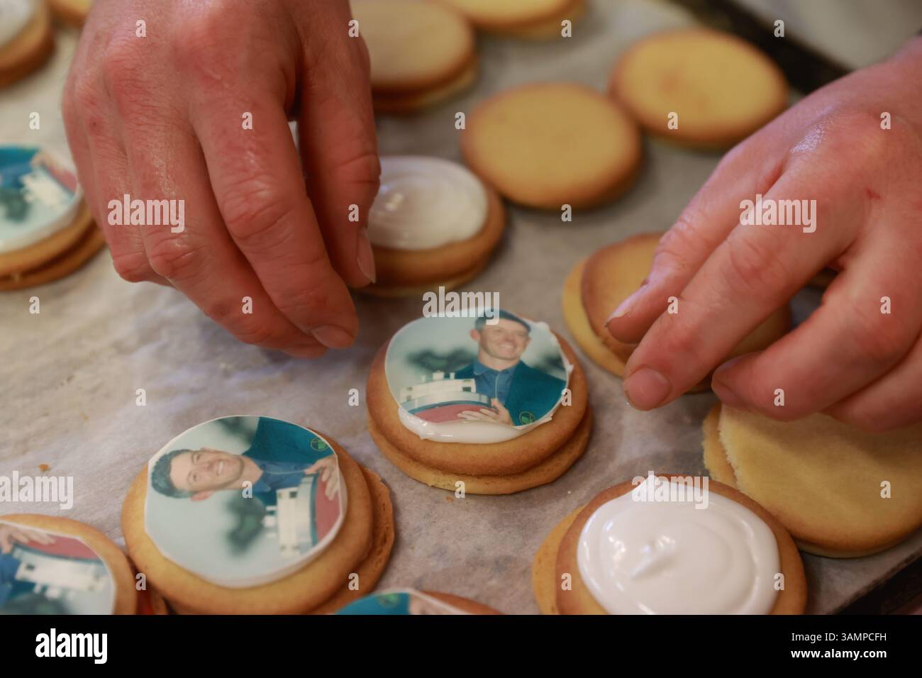 German biscuits with an image of Rory McIlroy's face printed onto sugar ...