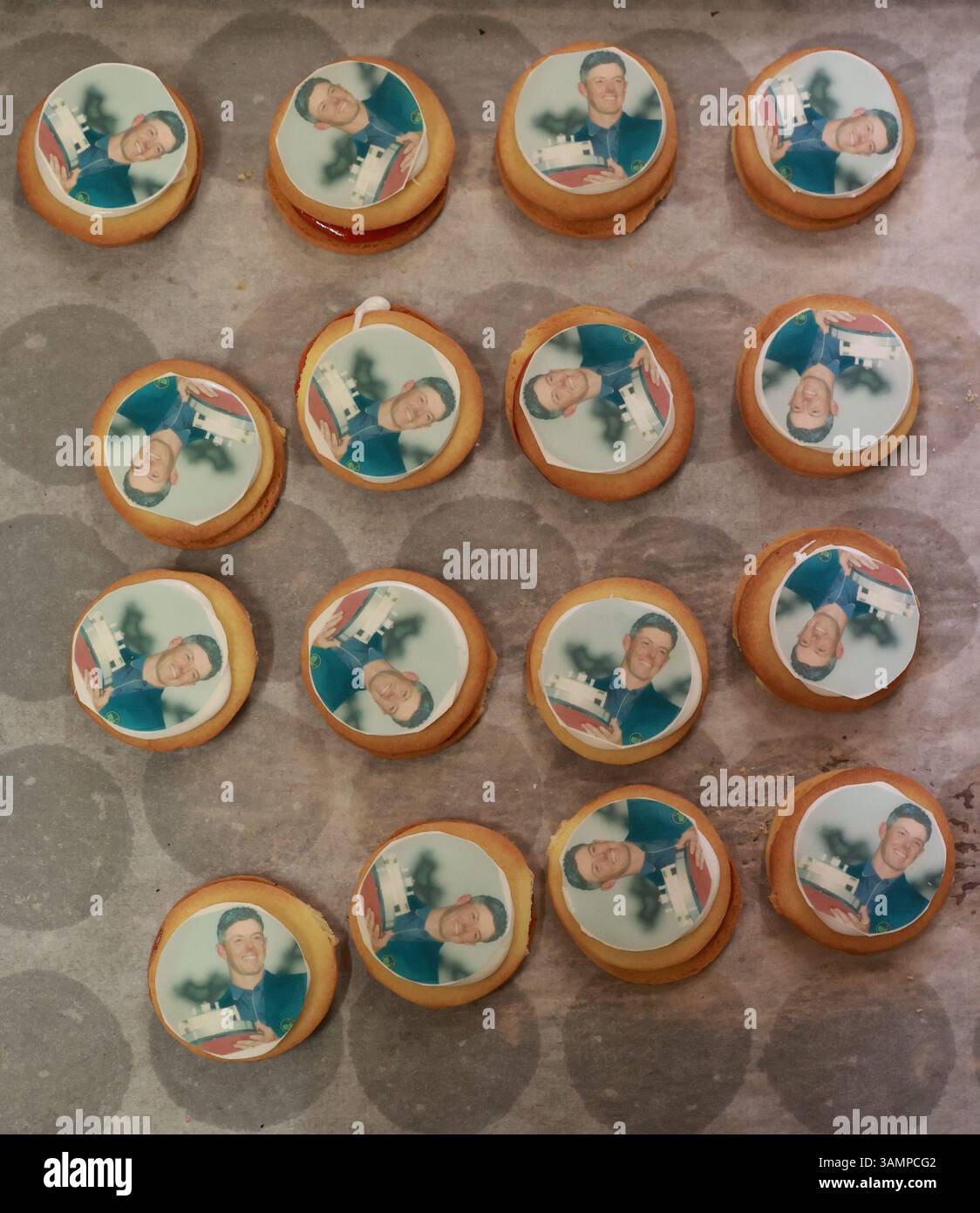 German biscuits with an image of Rory McIlroy's face printed onto sugar ...