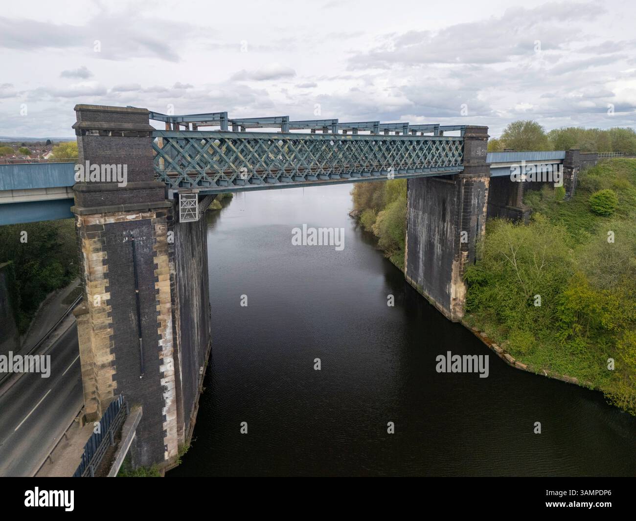 Aerial image of Irlam Railway Viaduct in Greater Manchester UK Stock ...