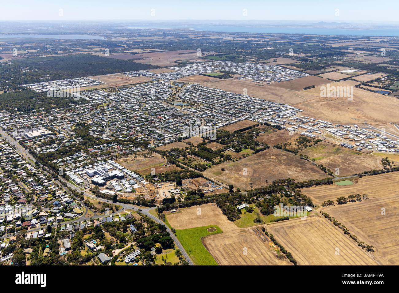 Aerial view of Ocean Grove, a small residential district with houses in ...