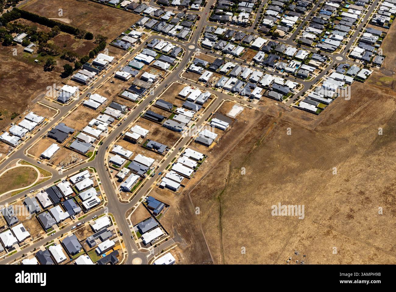 Aerial view of Ocean Grove, a small residential district with houses in ...