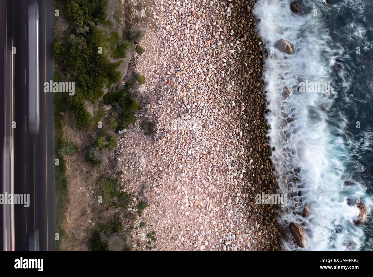 Overhead view waves crashing onto hi-res stock photography and images ...