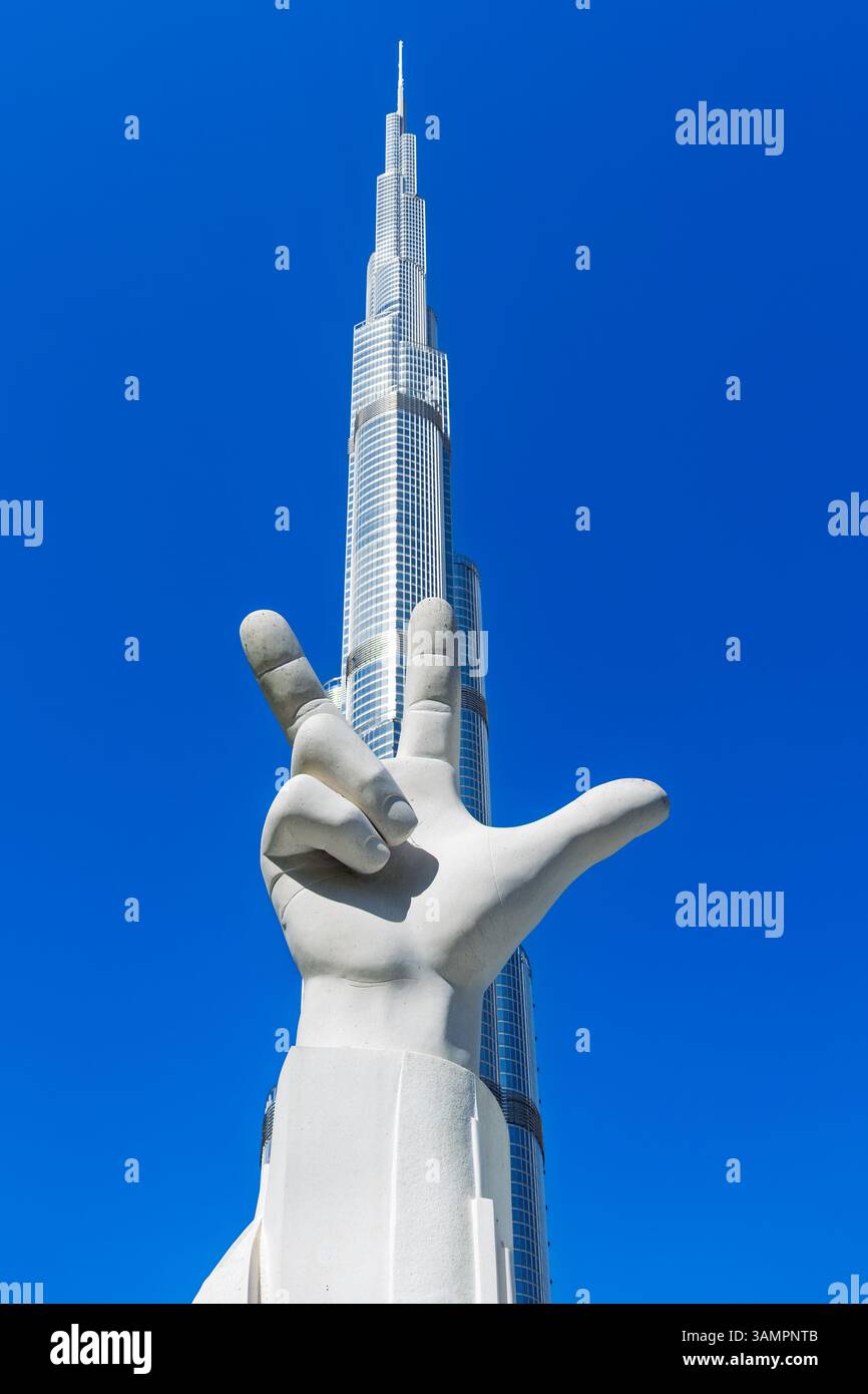 Dubai, United Arab Emirates. February 11, 2025. The three finger salute ...