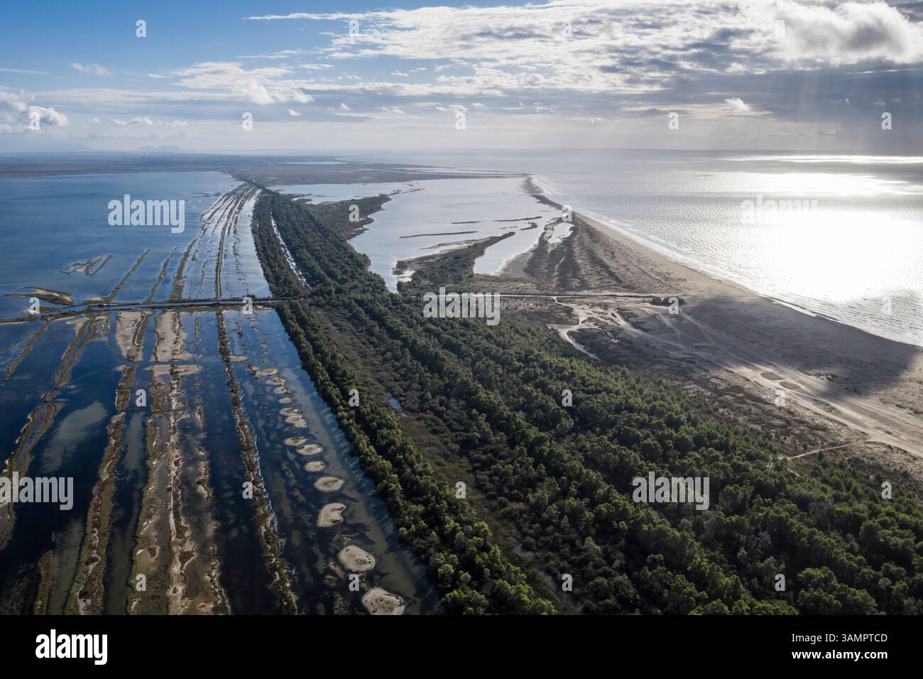 Aerial view of the Karavasta Lagoon, Fier, Albania Stock Photo - Alamy