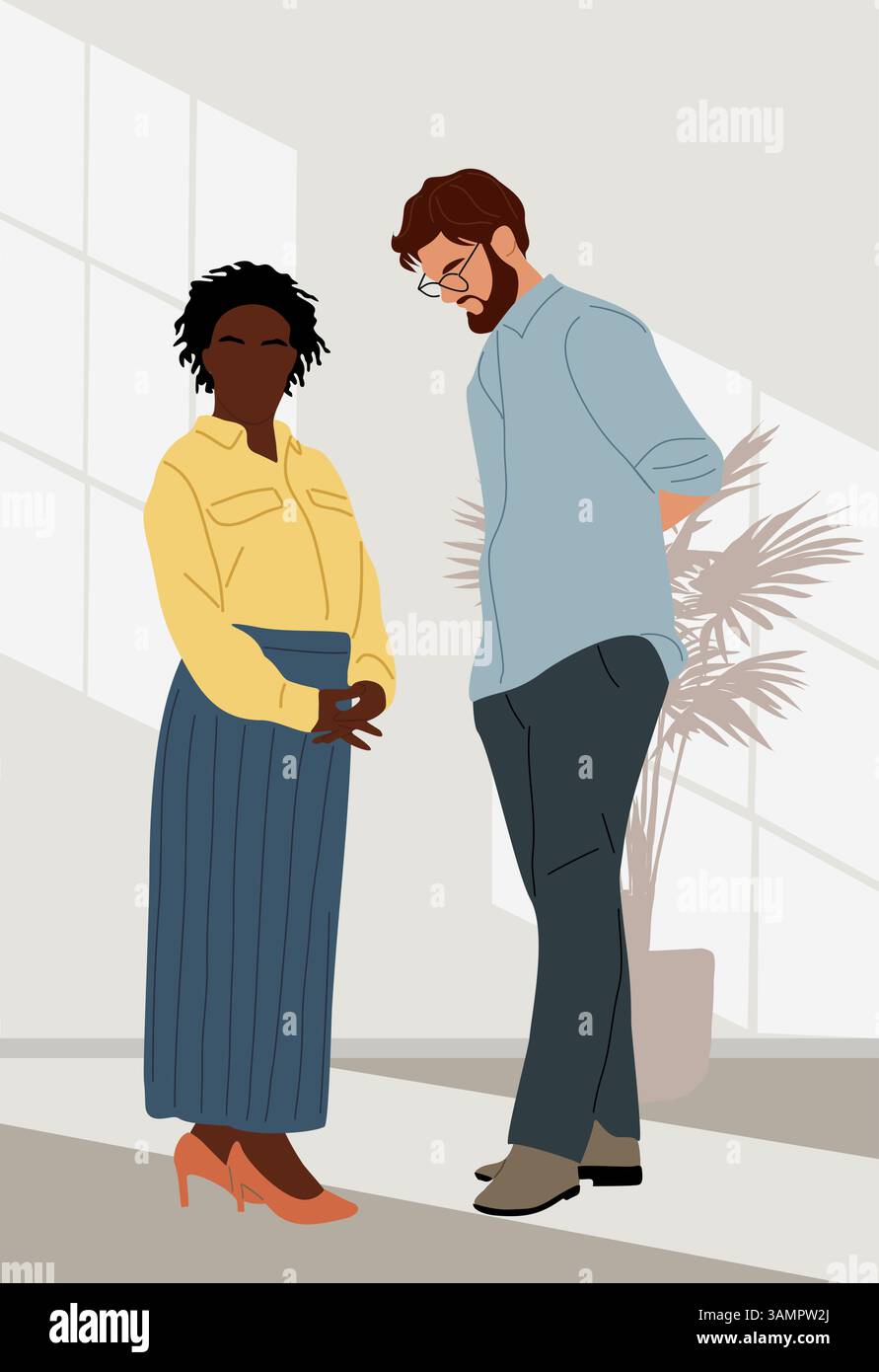 Multiracial husband Stock Vector Images - Alamy
