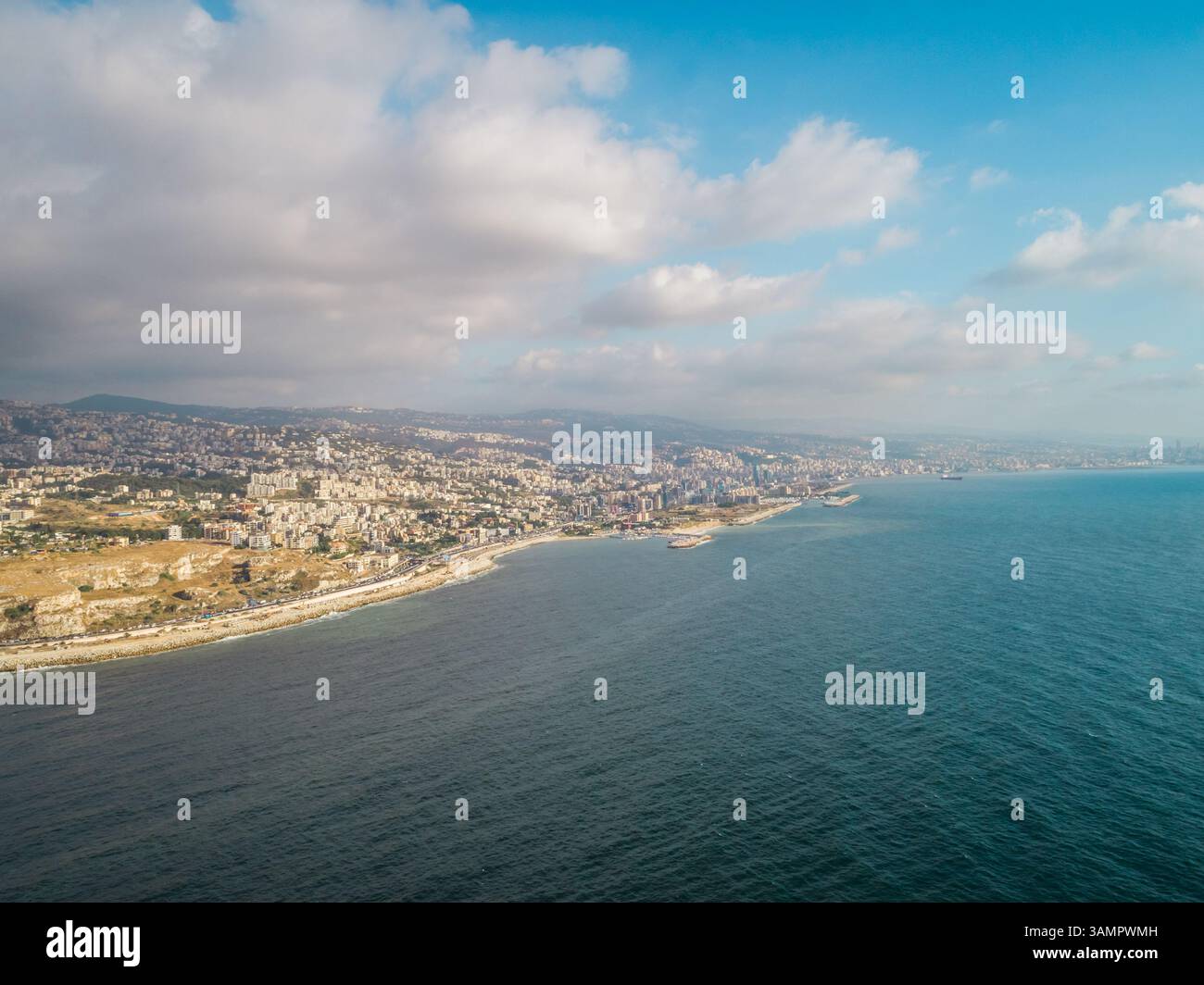 Aerial view of coastal landscape in Beirut, Lebanon Stock Photo - Alamy