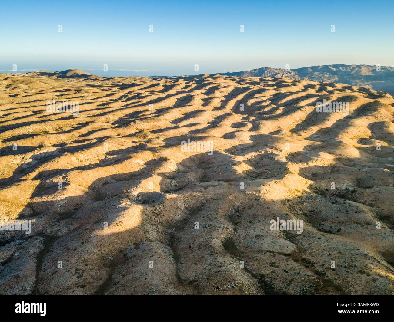 Aerial view of desertic landscapes in Mount Lebanon area in Lebanon ...