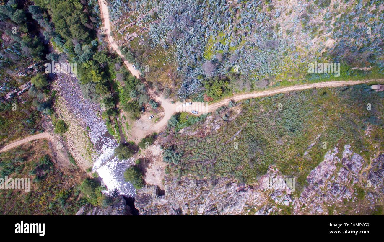 Camper van drone view hi-res stock photography and images - Alamy