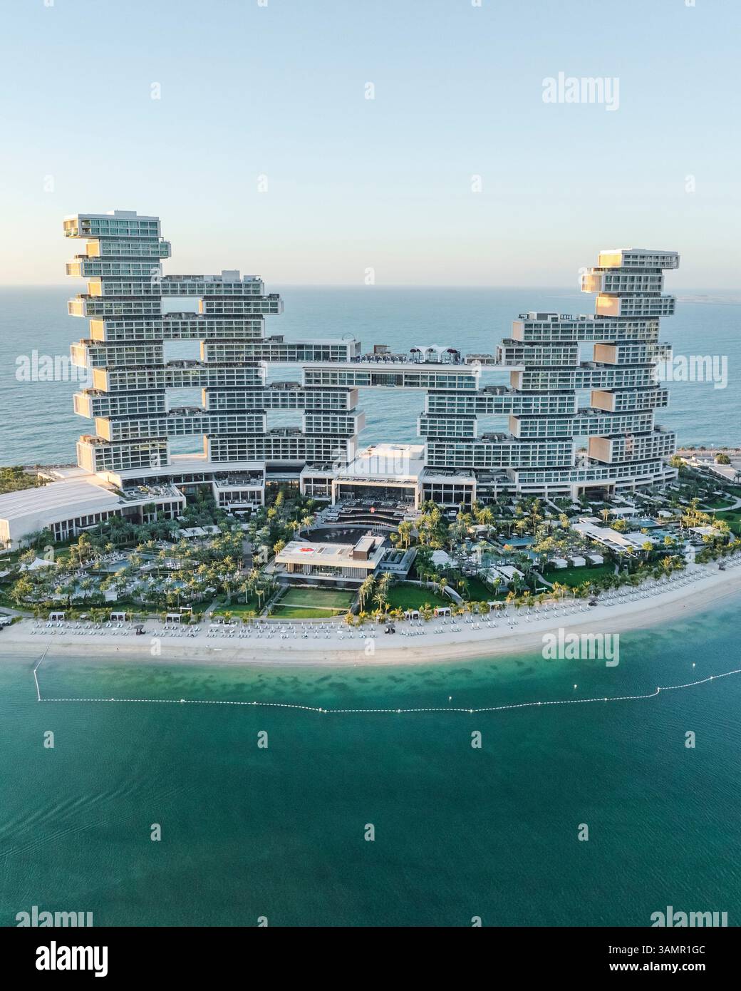 Dubai, United Arab Emirates - 21 February 2024: Aerial view of Atlantis ...