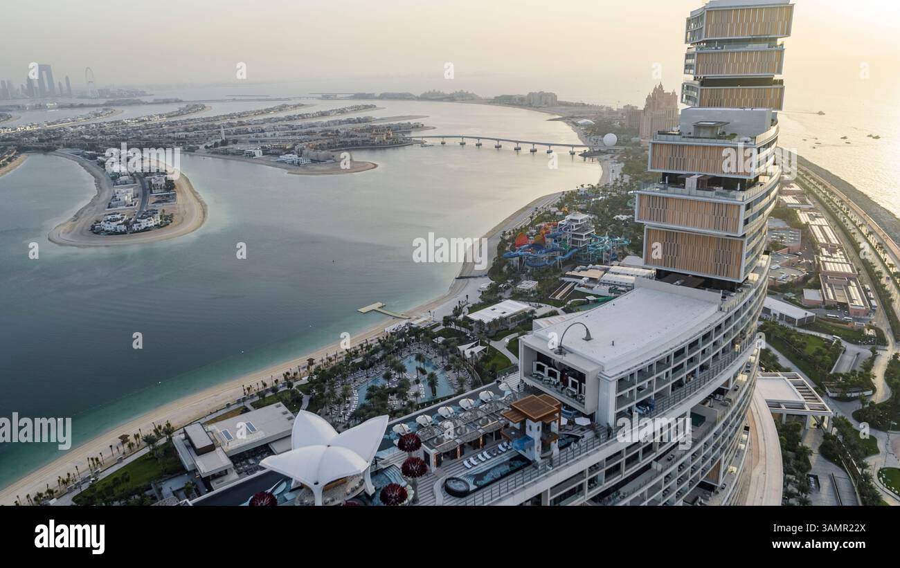 Dubai, United Arab Emirates - 06 February 2023: Aerial view of Atlantis ...