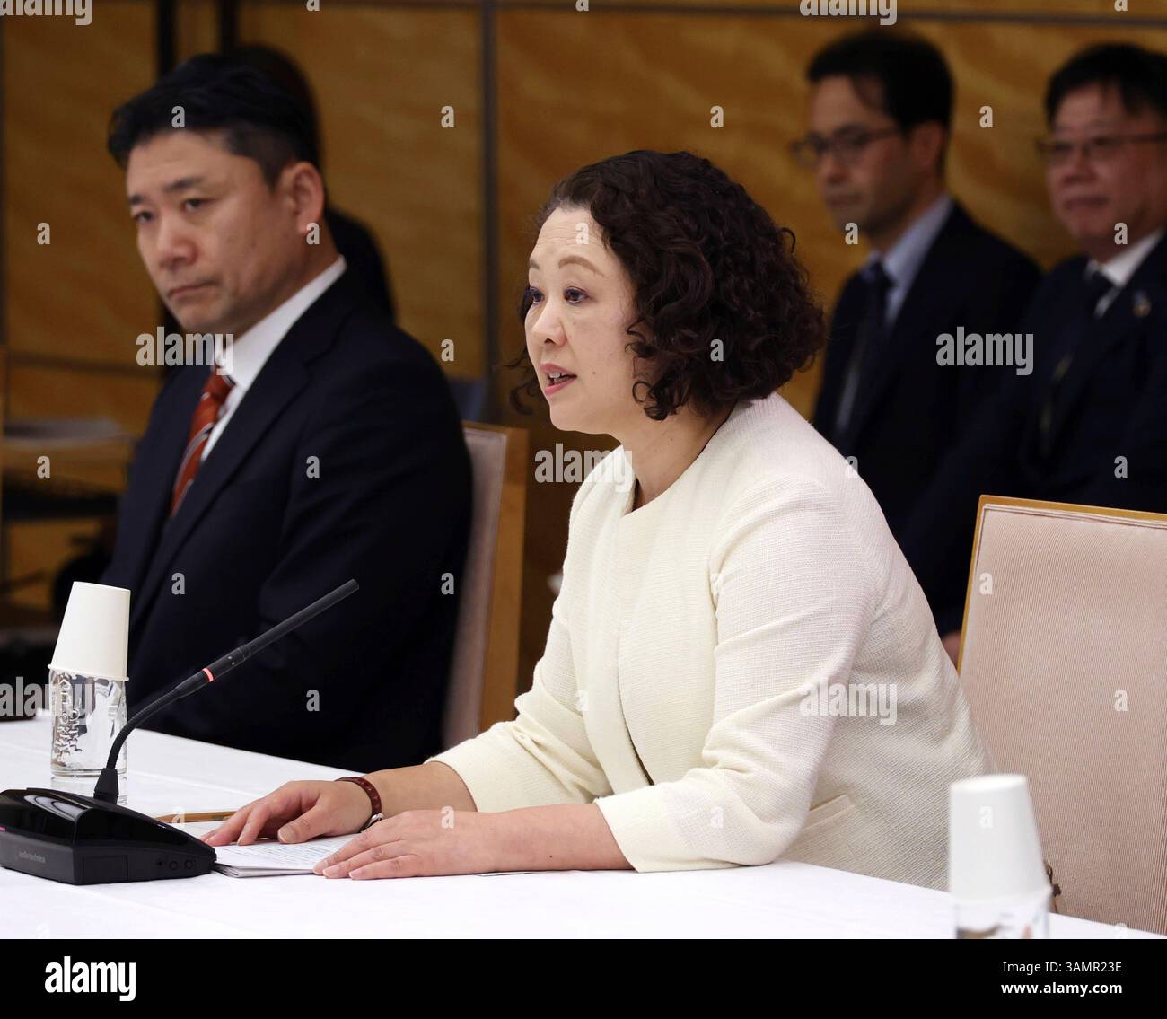 President of RENGO, Japan's largest labor organization, Tomoko Yoshino ...