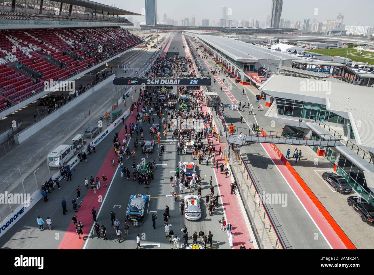 Dubai, United Arab Emirates - 27 January 2024: Aerial view of race ...