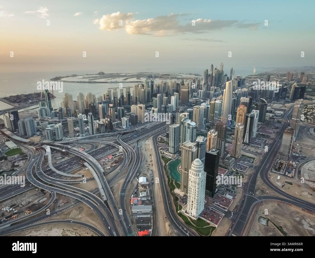 Aerial view of skyscrapers in Dubai, United Arab Emirates Stock Photo ...