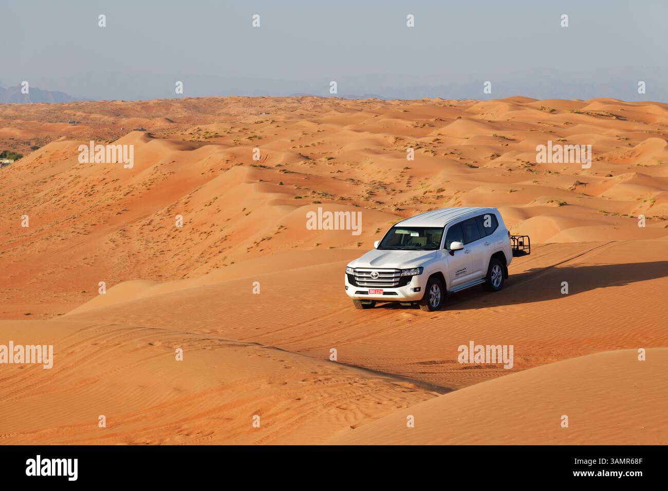 Rub Al Khali desert, Sultanate of Oman - April 5, 2025: 4x4 of-road car ...