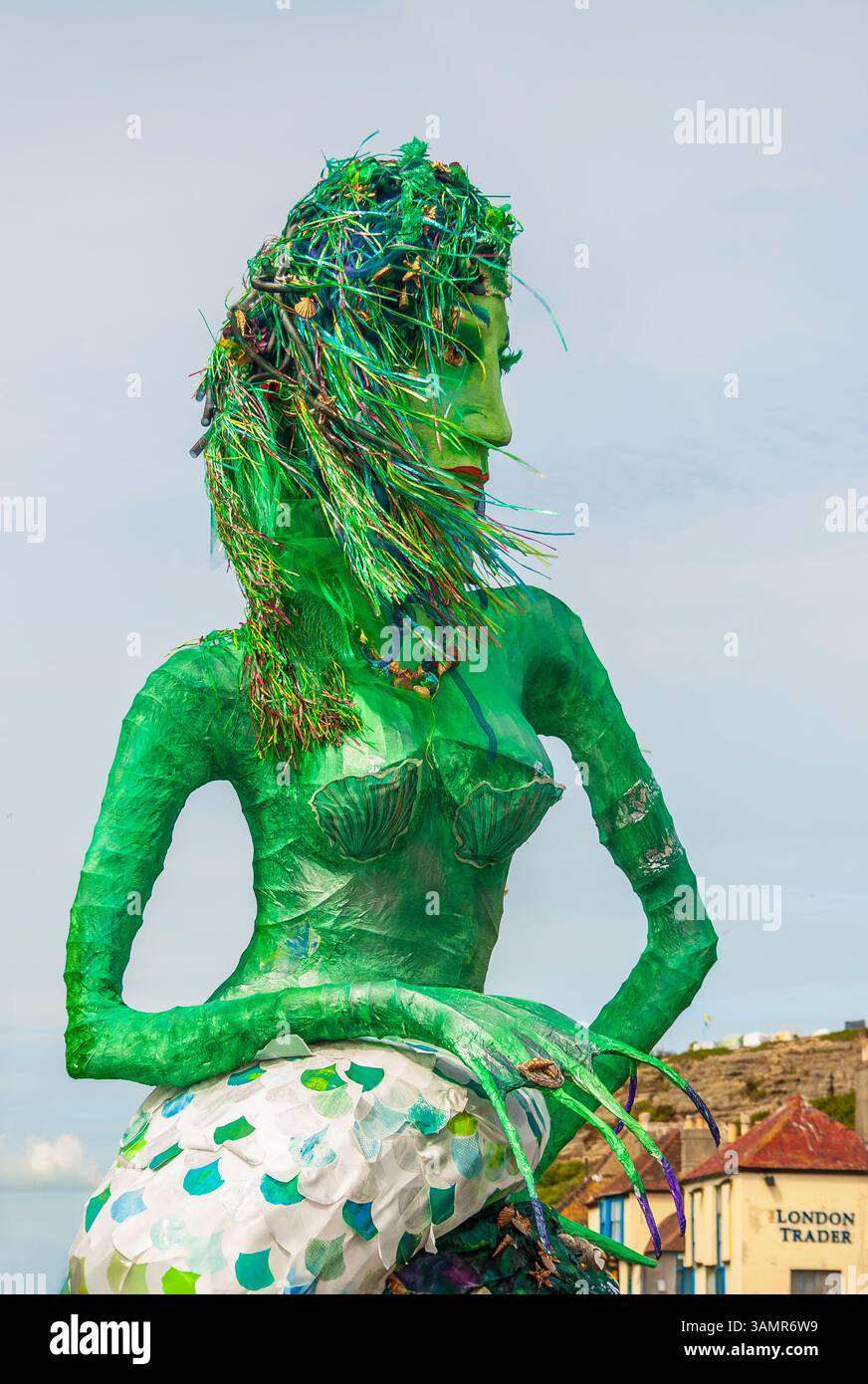 Mermaid Giant at Hastings Traditional Jack in the Green Stock Photo - Alamy