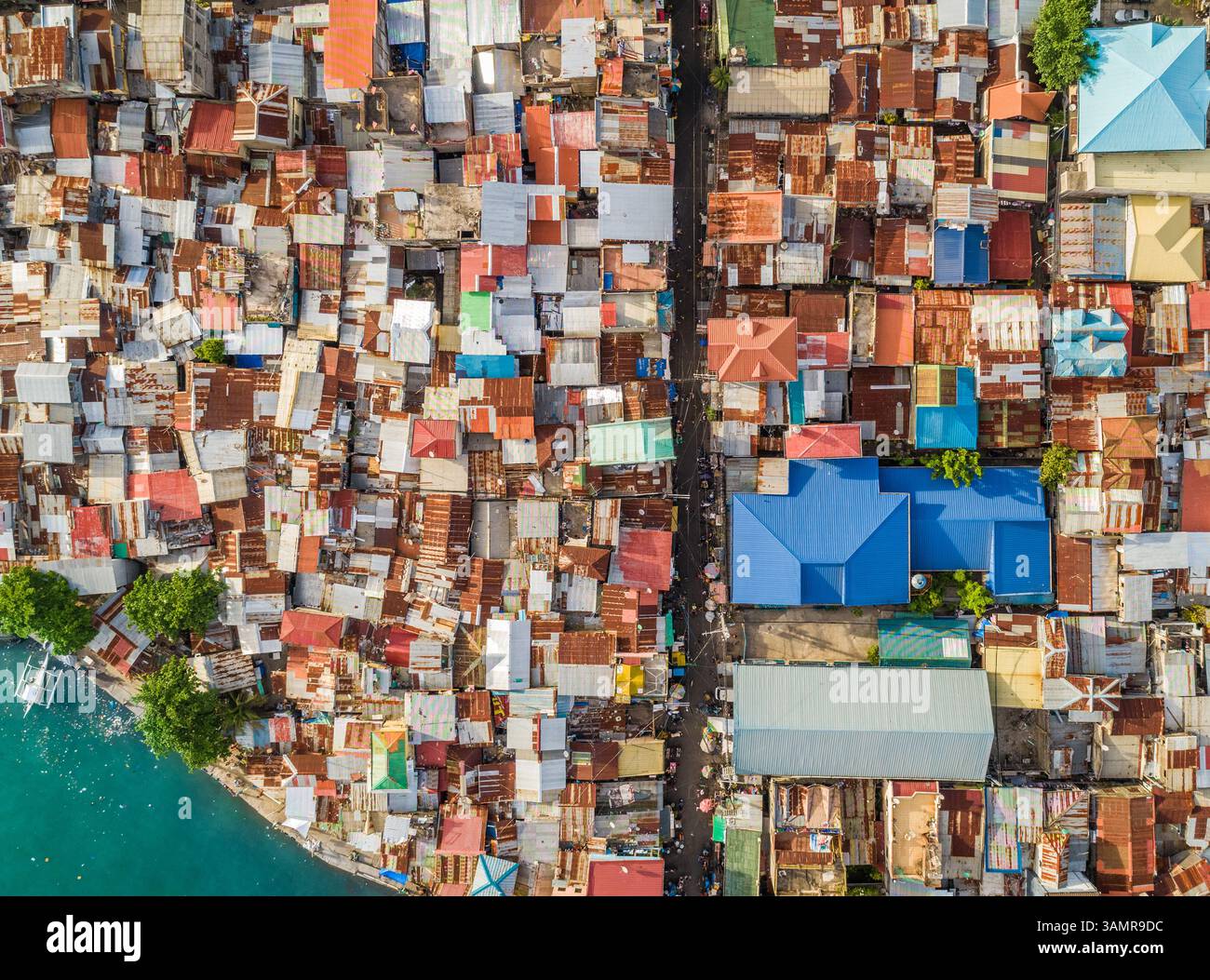 Aerial view of Cebu city residential district, Philippines Stock Photo ...